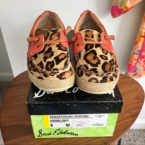 Sam Edelman | Shoes | Sam Edelman Sebastian Leopard Boat Shoe | Poshmark